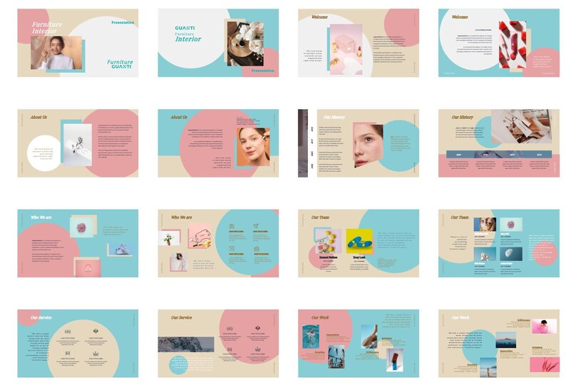Pastel Creative Studio Powerpoint Template for Interior Design or ...