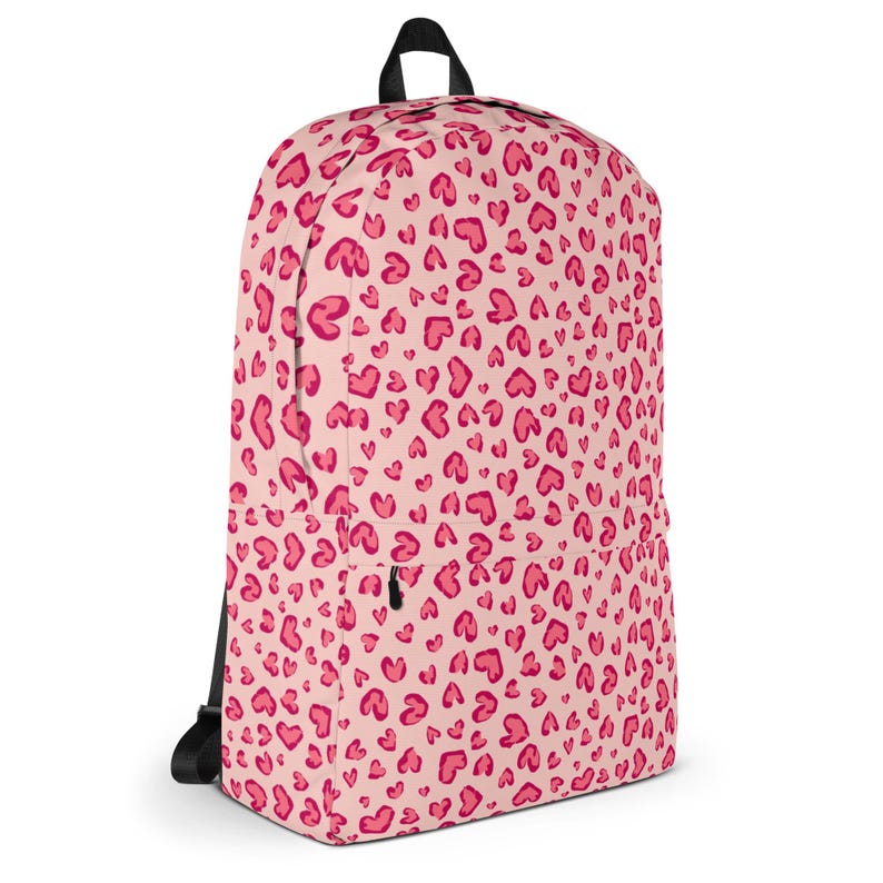 Cute Pink Cheetah Print Backpack - Etsy