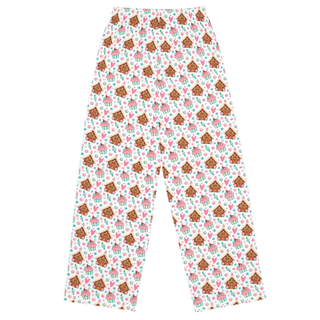 Cupcake Print Pajama Pants: Unisex Wide-leg Loungewear - Etsy