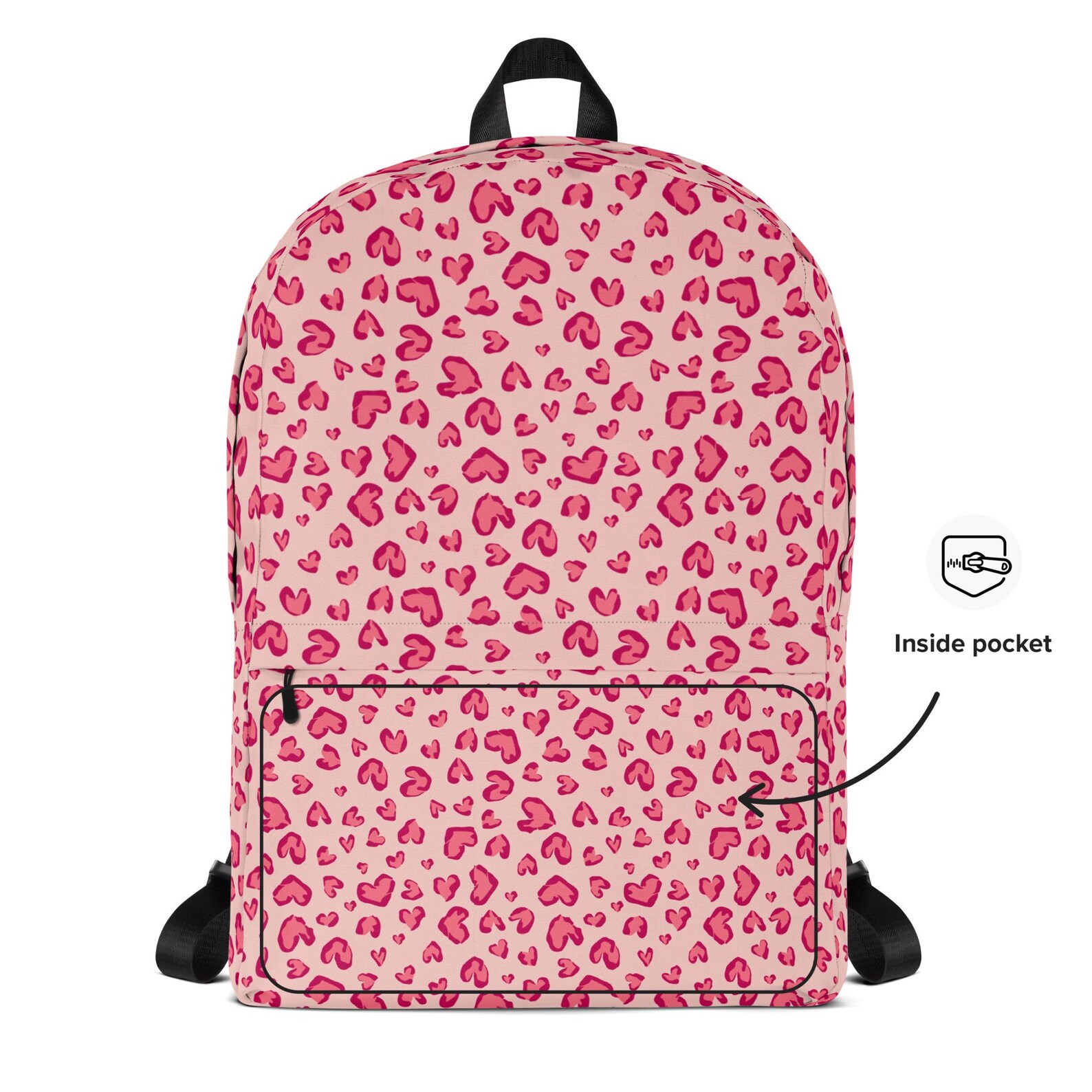 Cute Pink Cheetah Print Backpack - Etsy