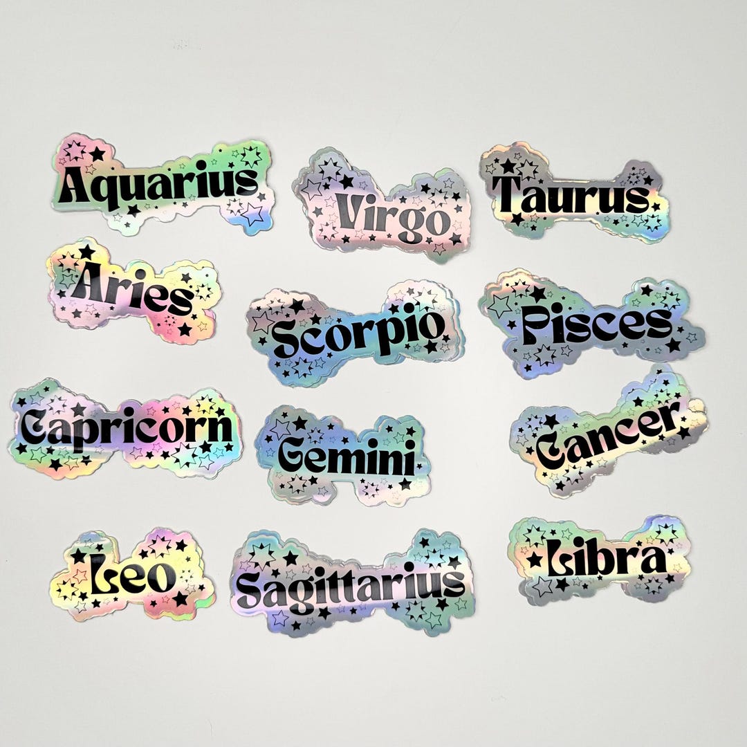 Zodiac Stickers - Holographic - Etsy