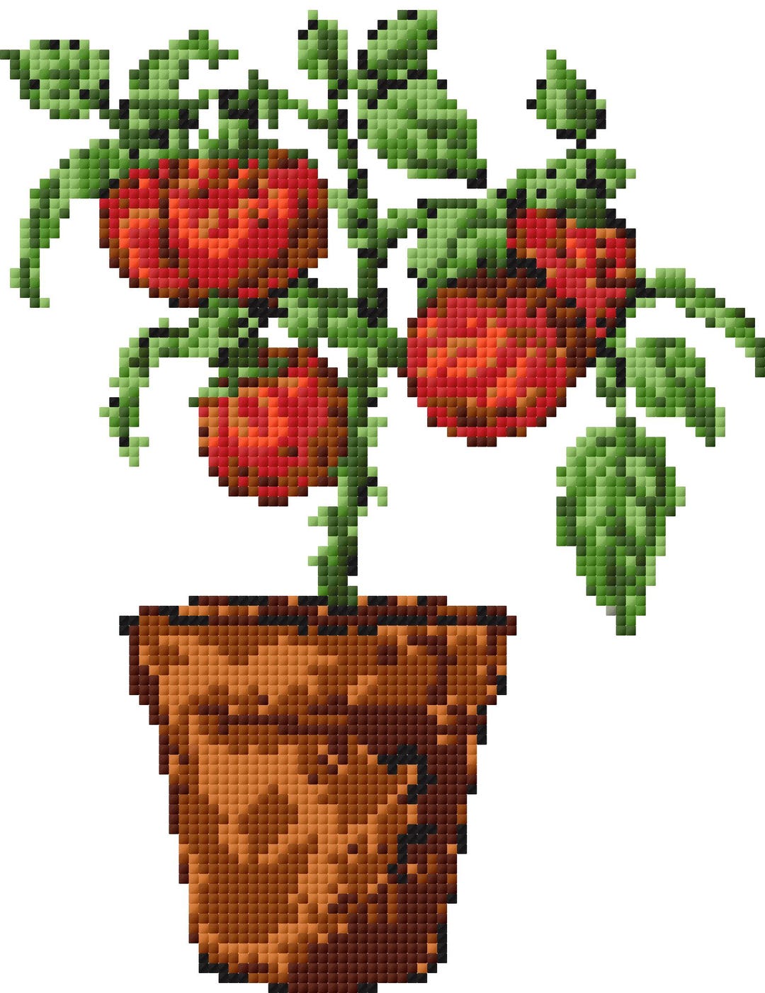 Tomato Plant Cross Stitch Pattern - Digital Download - Etsy