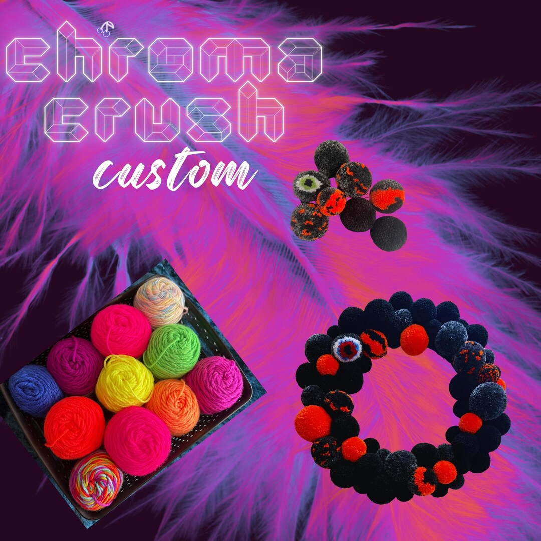 Custom Pom Wreath - Chroma Crush Custom - Etsy