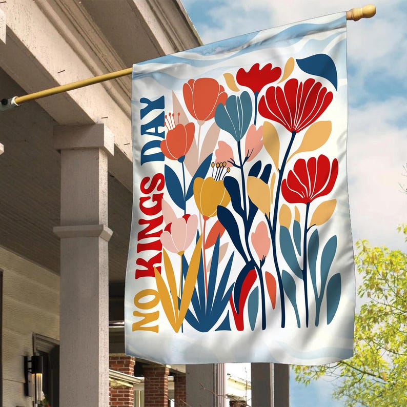 No Kings Protest Flag, Anti Trump House Flag, Resistance Nope to ...