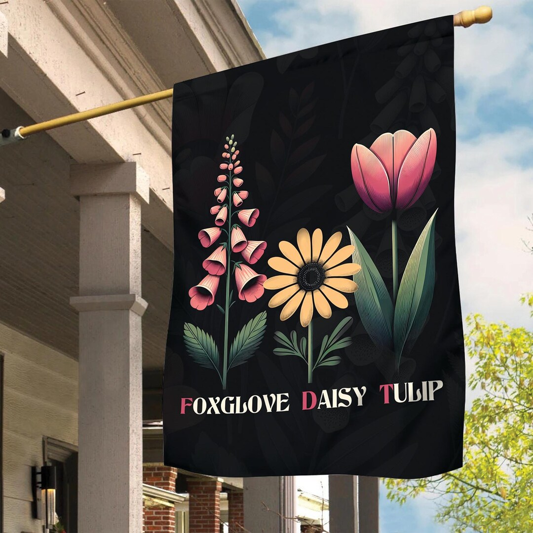 Foxglove Daisy Tulip Subtle Anti Trump Flag, FDT Anti Trump Flag ...