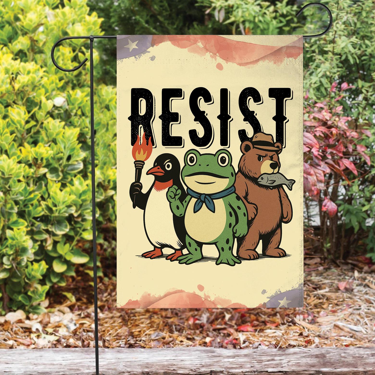 Portland Frog Protest Resist Flag, Resist Fascism Protest Sign, Protest ...