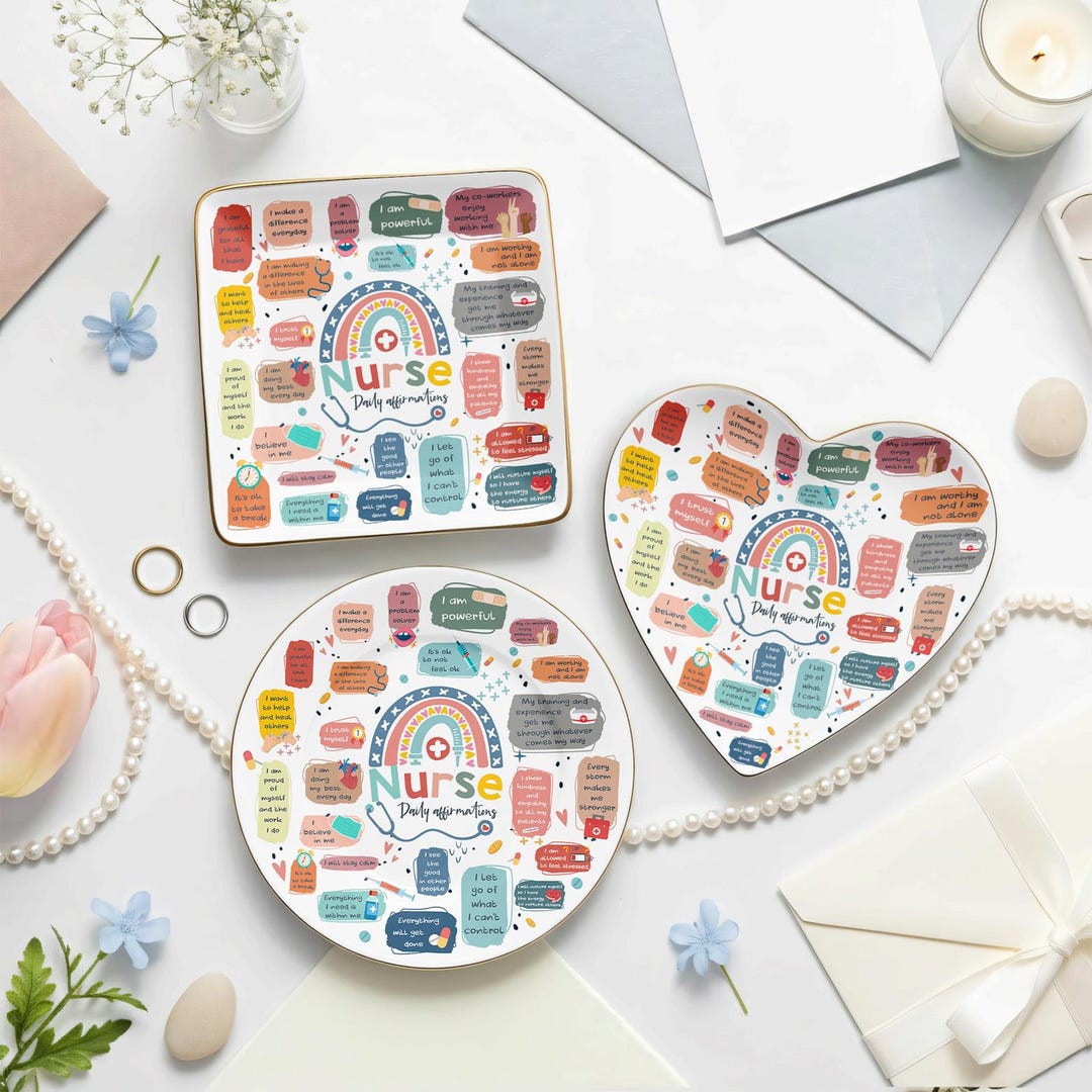 Nurse Affirmations Gift Ring Tray, Graduation RN BSN Nursing Grad ...