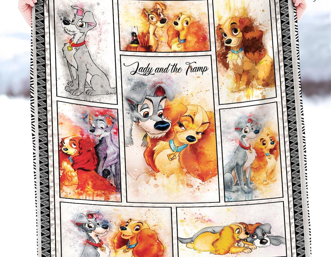 Lady and the Tramp Blanket, Lady and the Tramp Cartoon Movie, Dog ...