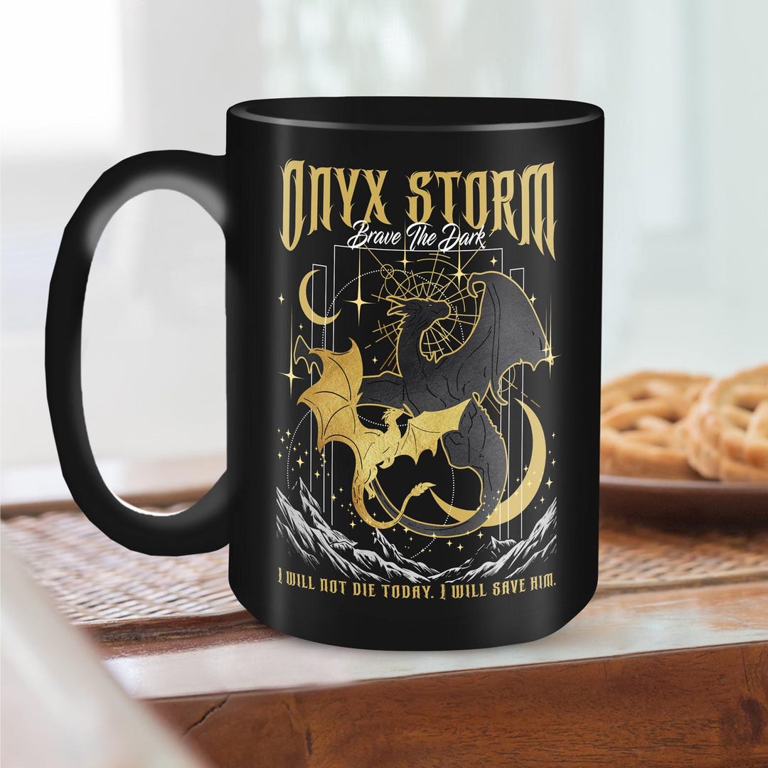 Fourth Wing Onyx Storm Mug, Onyx Storm Ceramic Mug, Dragon 11oz 15oz ...