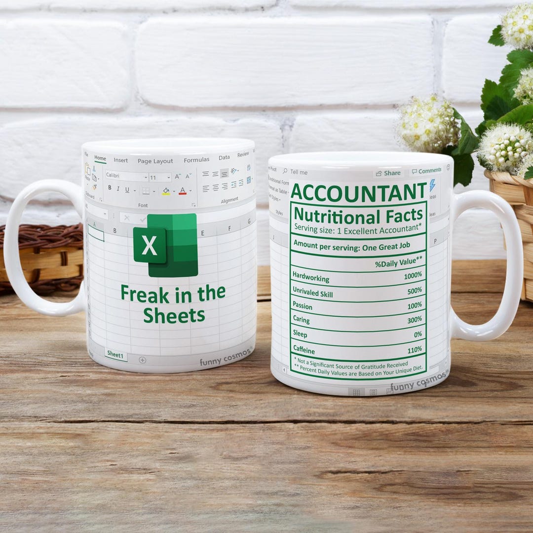 Freak in the Sheets Mug, Excel Coffee Mug, Mug Excel, Accountant Gift ...