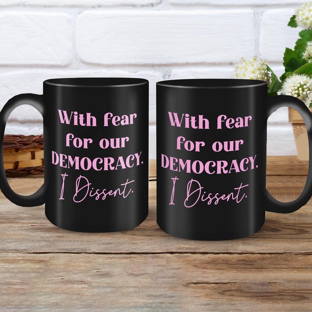 I Dissent Mug, Women’s Rights Mug, Feminist Gift, With Fear for Our ...