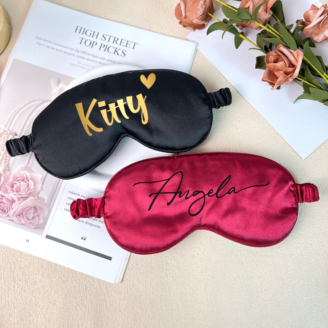 Personalized Bridal Sleep Mask, Mask Gift for Bridesmaid, Bachelorette ...