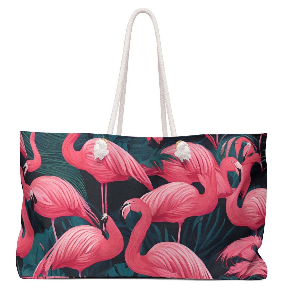 Flamingo Fun Weekender Bag, Large Capacity, Perfect for Weekend Trip or ...