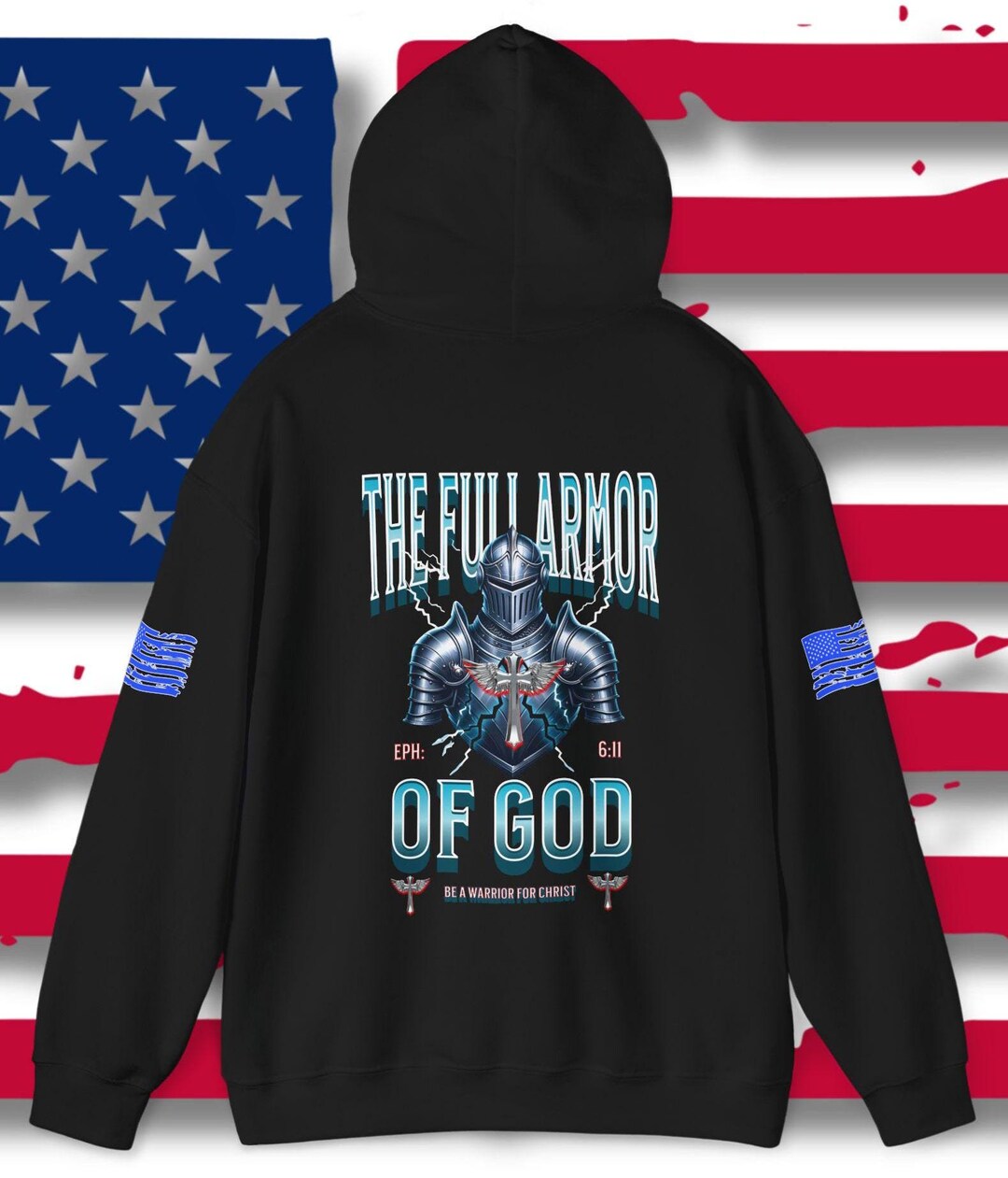 Christian Full Armor of God Unisex Hoodie, Christian Faith Warrior ...