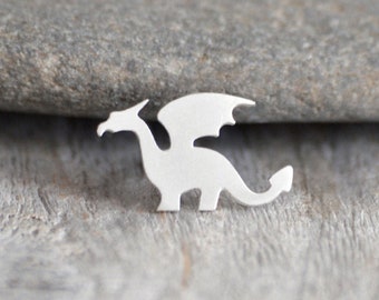 Dragon Lapel Pin / Tie Tack Silver Tone Men's Fashion Suit Jacket ...