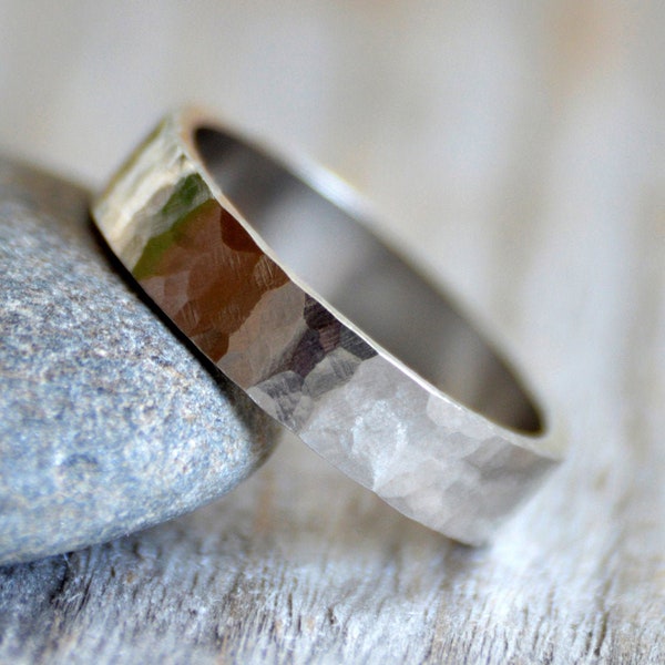 Rustic Wedding Band - Etsy