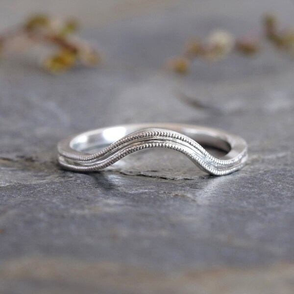 Contour Wedding Band - Etsy