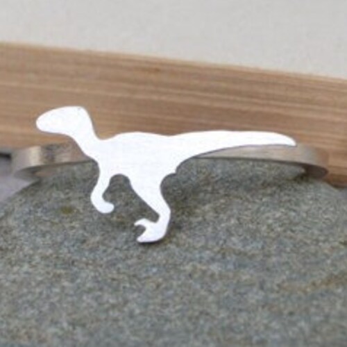 Velociraptor Ring in Sterling Silver Silver Dinosaur Ring - Etsy