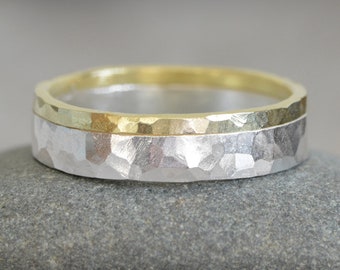 Mixed Metal Band - Etsy