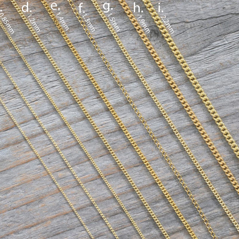 Curb Link Chain 9k - Etsy UK