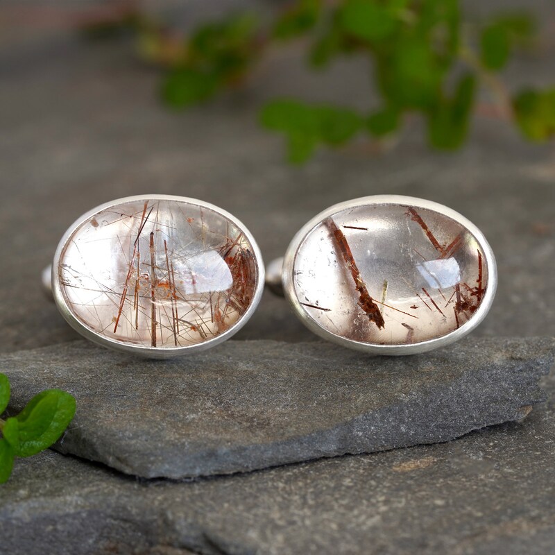 Gemstone Cufflinks - Etsy