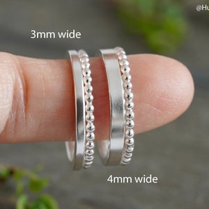Sterling Silver Coronet Wedding Band: Handmade Beaded Ring - Etsy