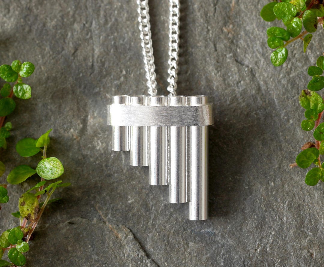Peter Pan Pipe Necklace in Sterling Silver - Etsy