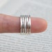 Inside Out Stacking Ring in Sterling Silver, Slim Silver Stacker - Etsy