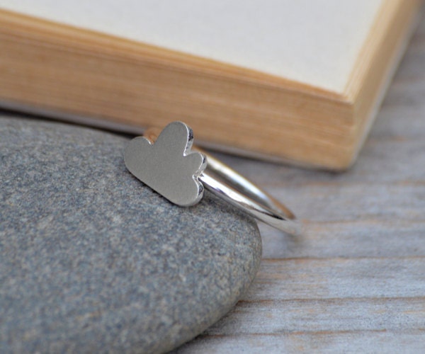 Fluffy Cloud Ring in Sterling Silver Small Cloud Ring | Etsy