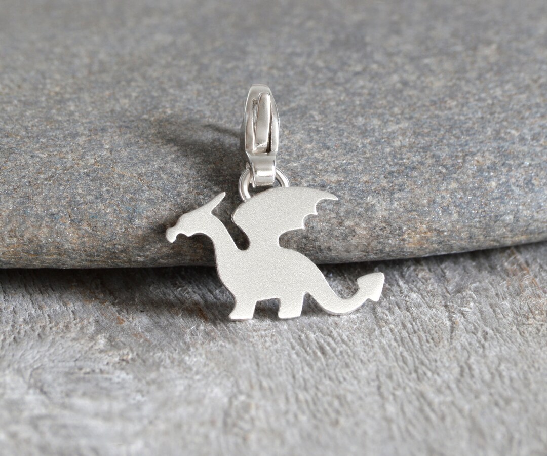 Dragon Charm in Sterling Silver, Silver Dragon Charm - Etsy UK