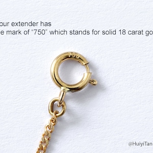 18ct Yellow Gold Chain Extender: Curb, Spiga, Barleycorn Styles - Etsy
