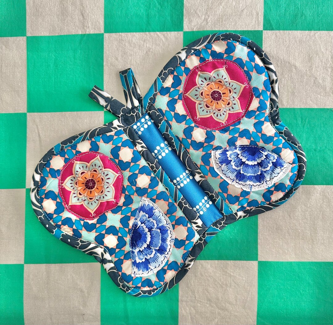 Blue Butterfly Cute Oven Mitt - Etsy