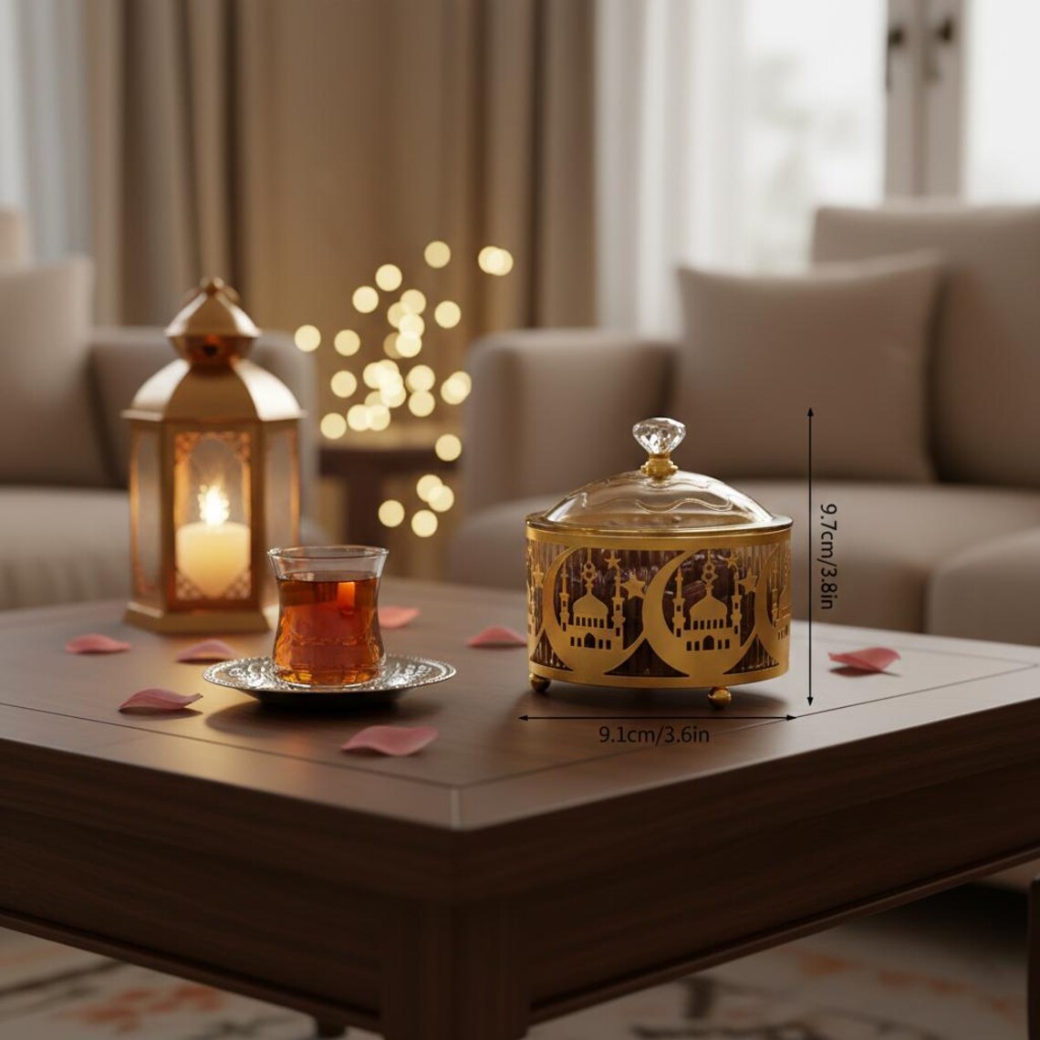Eid Mubarak Acrylic Serving Tray: Moon & Star Islamic Decor - Etsy