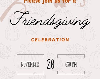 Friendsgiving Invitation - Etsy