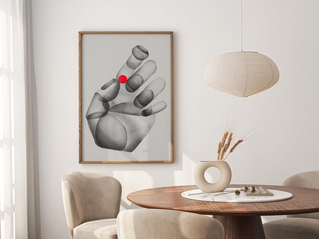 Printable Fingers Poster, Modern Apartment Decor, Trendy Prints Art ...