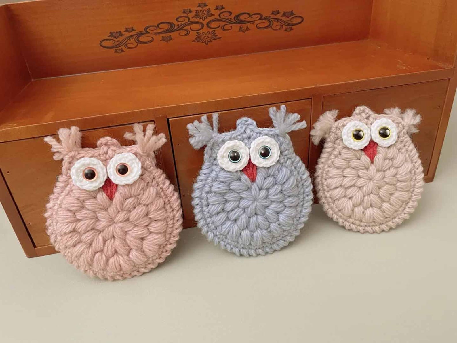NO SEW Owl Pouch Crochet Pattern No Stuff Cute Kawaii Animal Bird ...