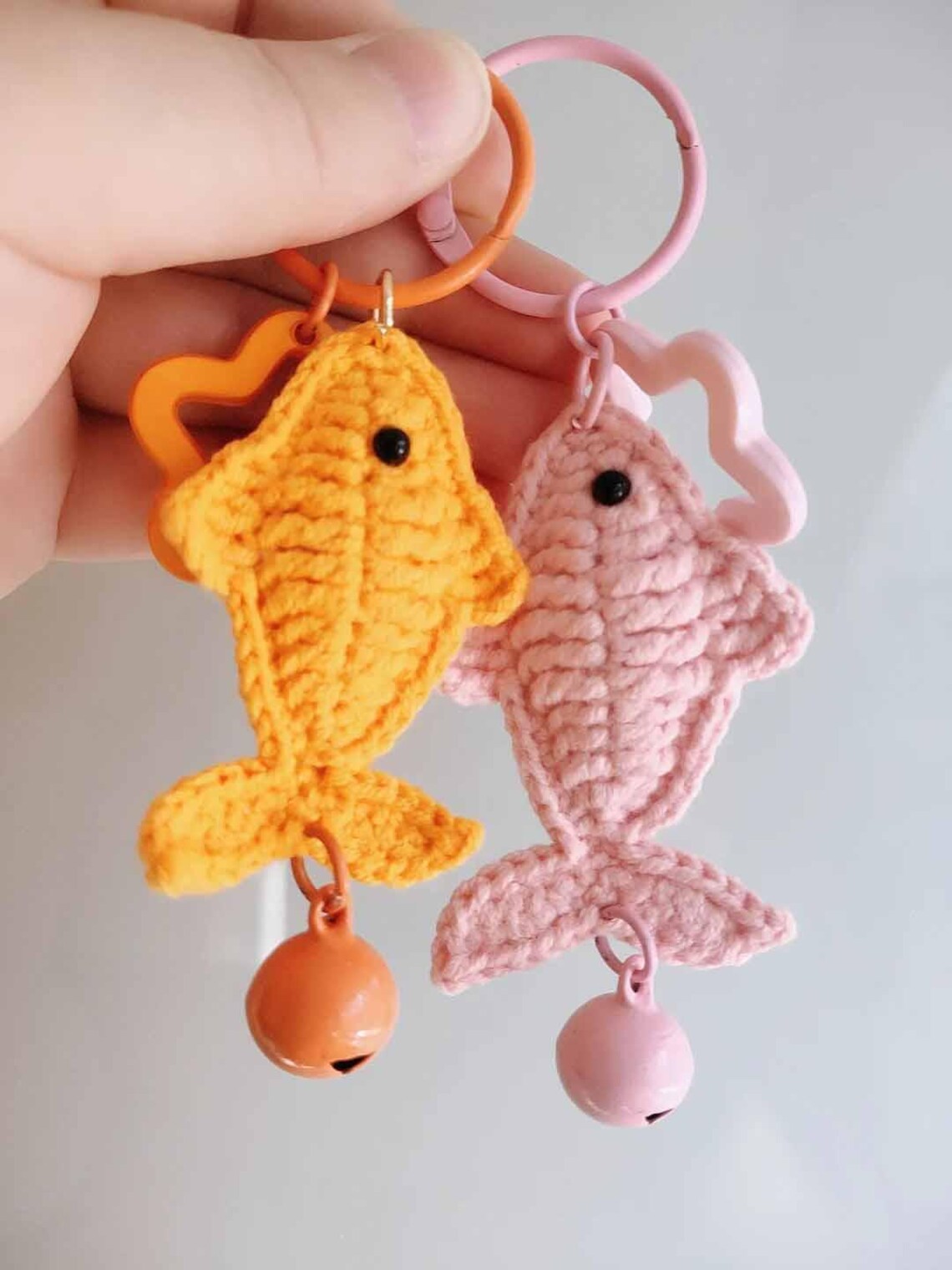 NO SEW Mini Fish Crochet Pattern Low Stuff Prosperity Lucky Red Marine ...