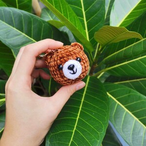 Crochet Brown Bear Keychain Amigurumi Mini Bear Animal Bag Pendant Gift ...