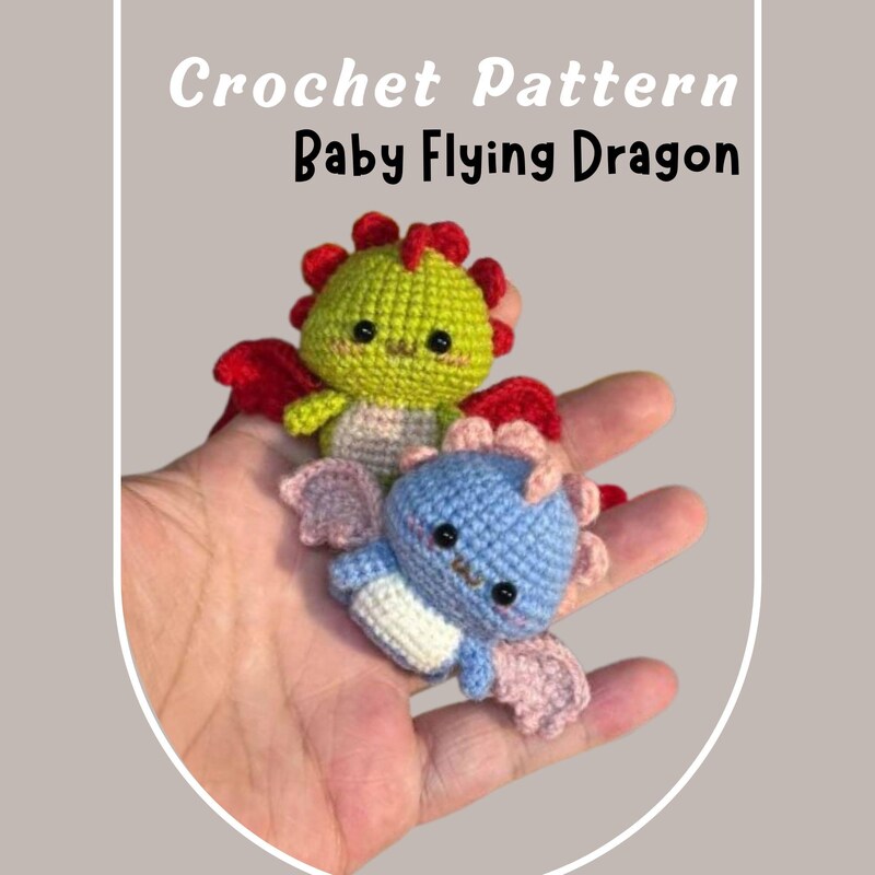 Tiny Crochet Dragon - Etsy