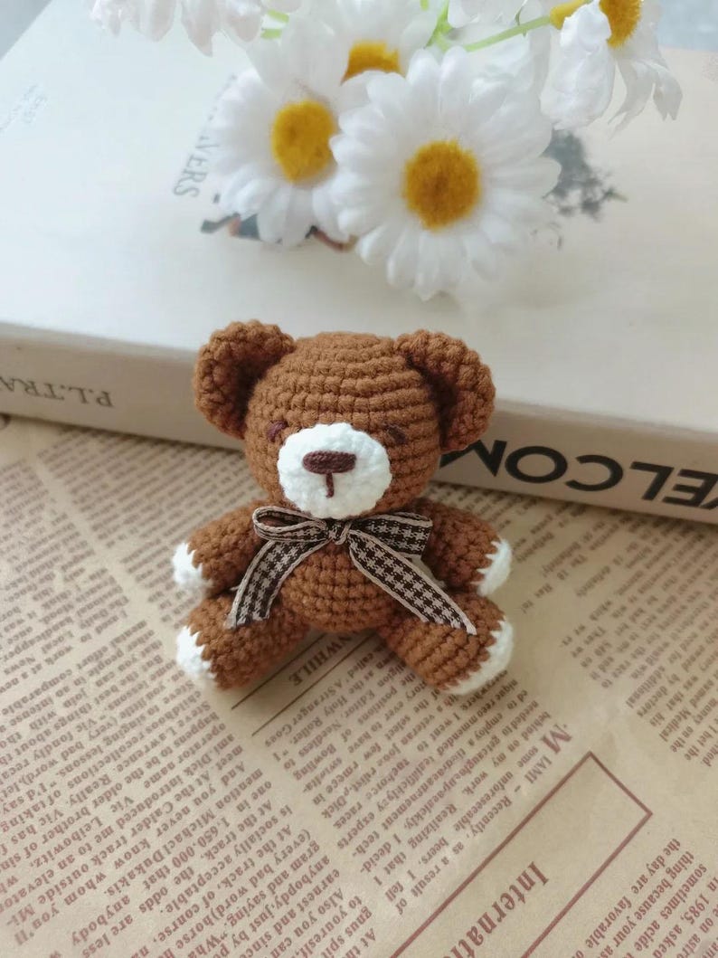 Teddy Bear With Ribbon Crochet Pattern, Easy Animal Bear Amigurumi ...