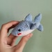 Shark Keychain, Cute Amigurumi Shark Accessory for Ocean Lover Gift ...