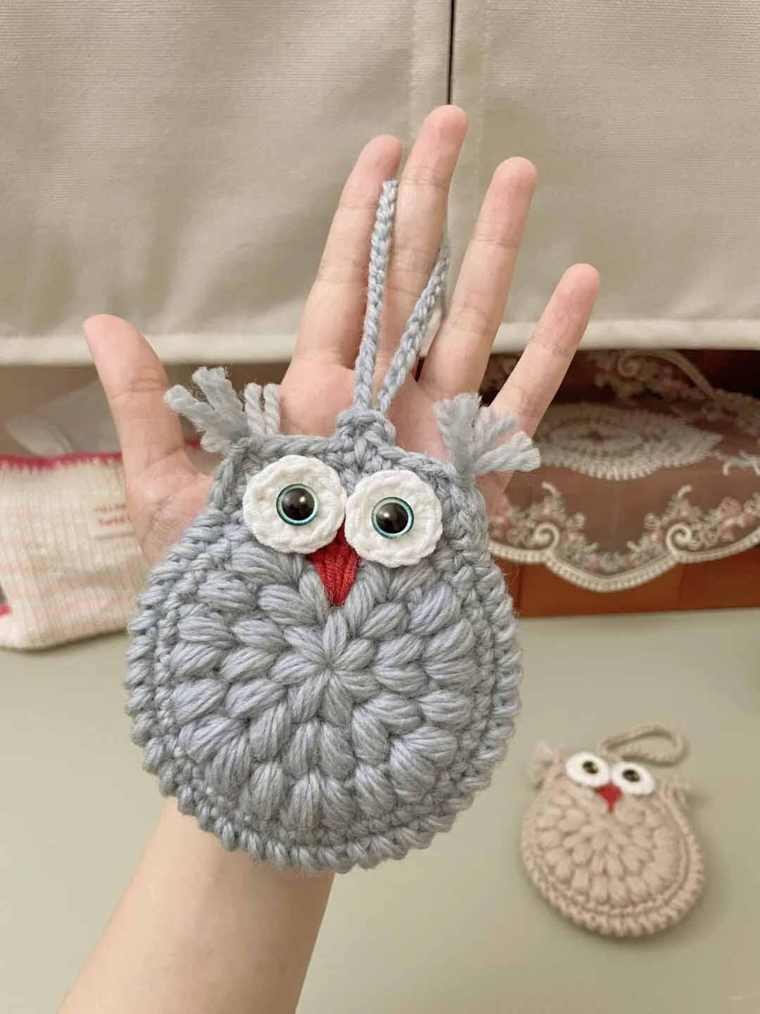 NO SEW Owl Pouch Crochet Pattern No Stuff Cute Kawaii Animal Bird ...