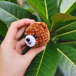 Crochet Brown Bear Keychain Amigurumi Mini Bear Animal Bag Pendant Gift ...