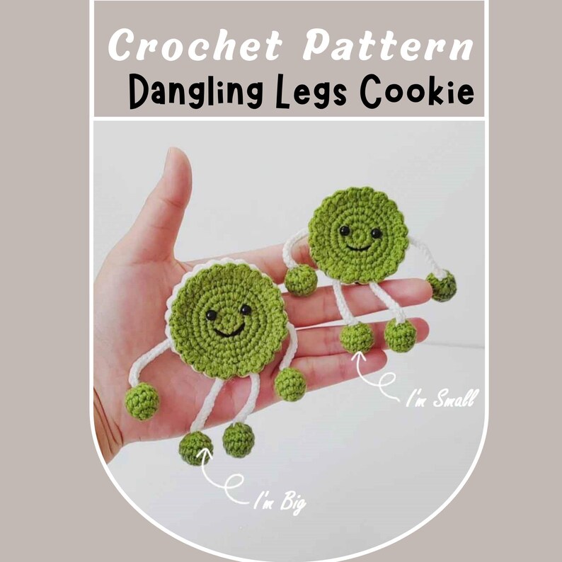 Dangling Legs Cookie Crochet Pattern 2-IN-1 Big Small Biscuit Doll ...