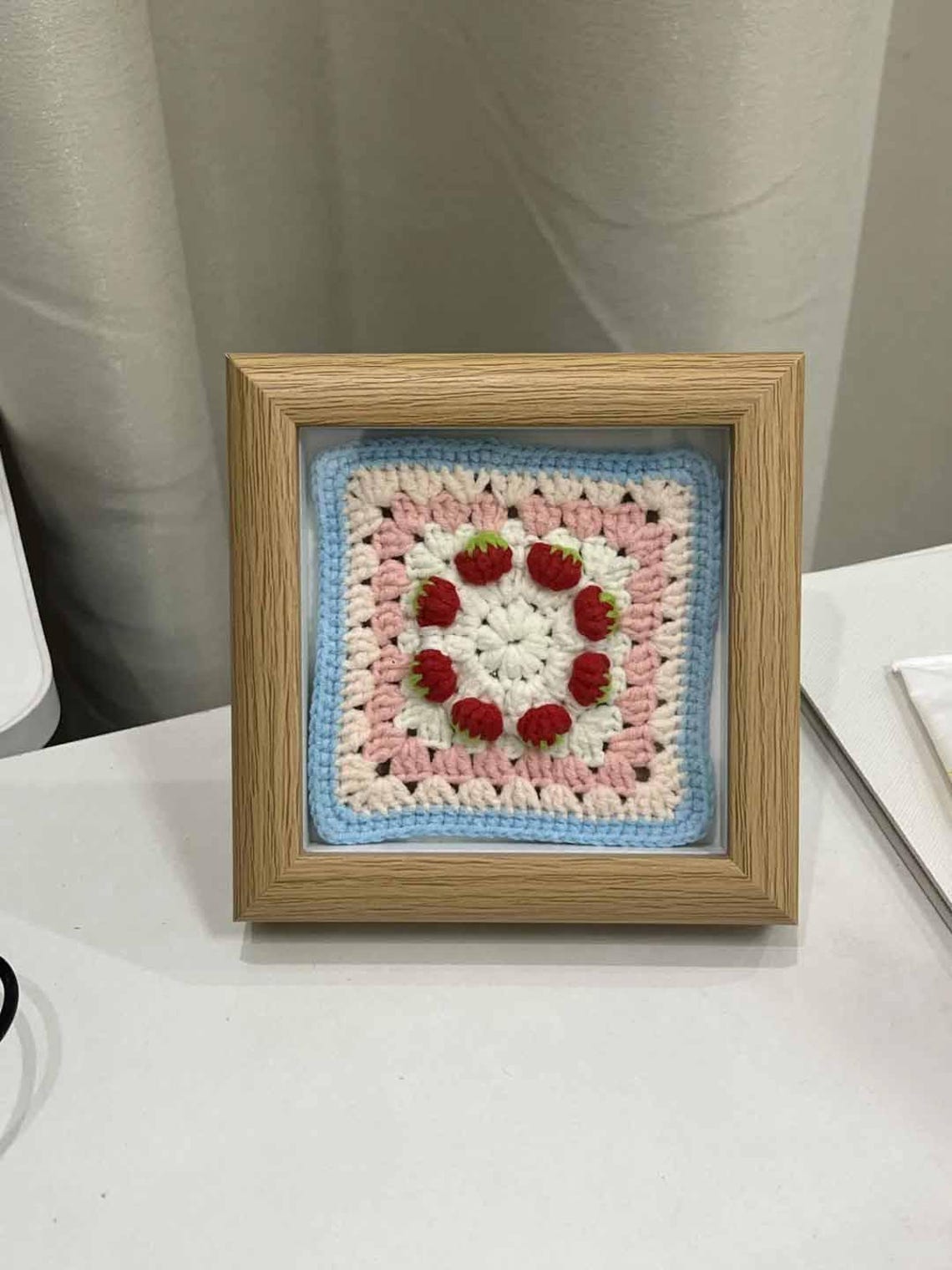 Mini Strawberries Granny Square Crochet Pattern No Sew Strawberry Red ...