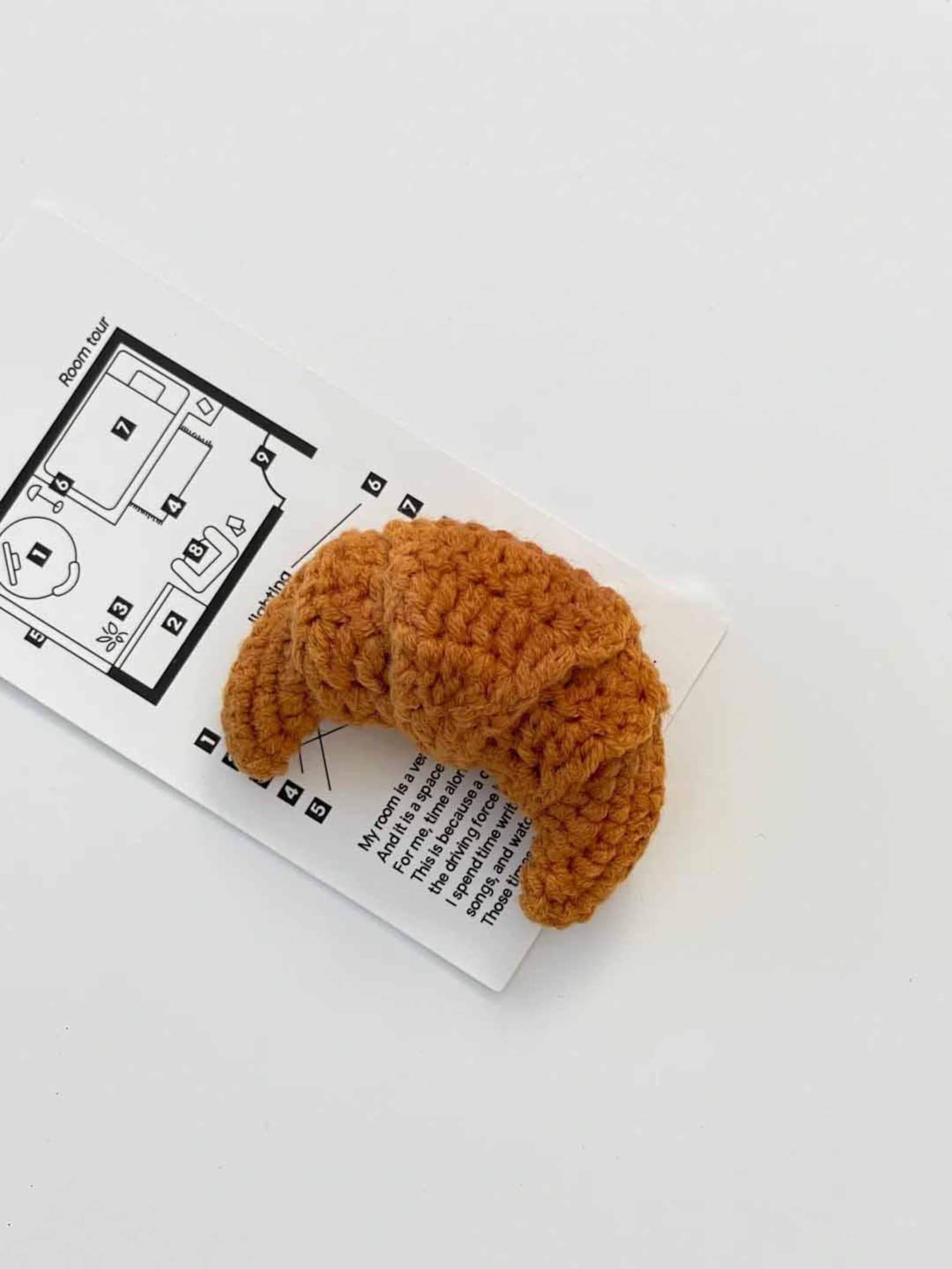 Min Croissant Crochet Pattern No Sew Easy French Pastry Dough Bread ...