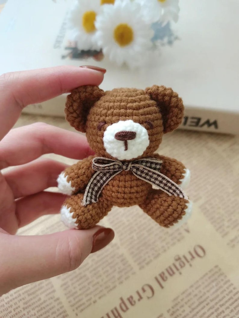 Teddy Bear With Ribbon Crochet Pattern, Easy Animal Bear Amigurumi ...