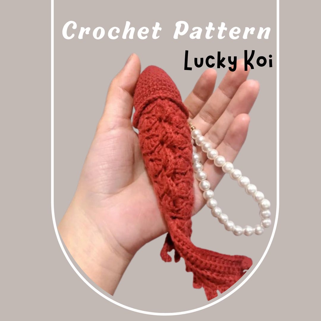 NO SEW Lucky Koi Crochet Pattern Fish Amigurumi Japan Carp Marine Life ...