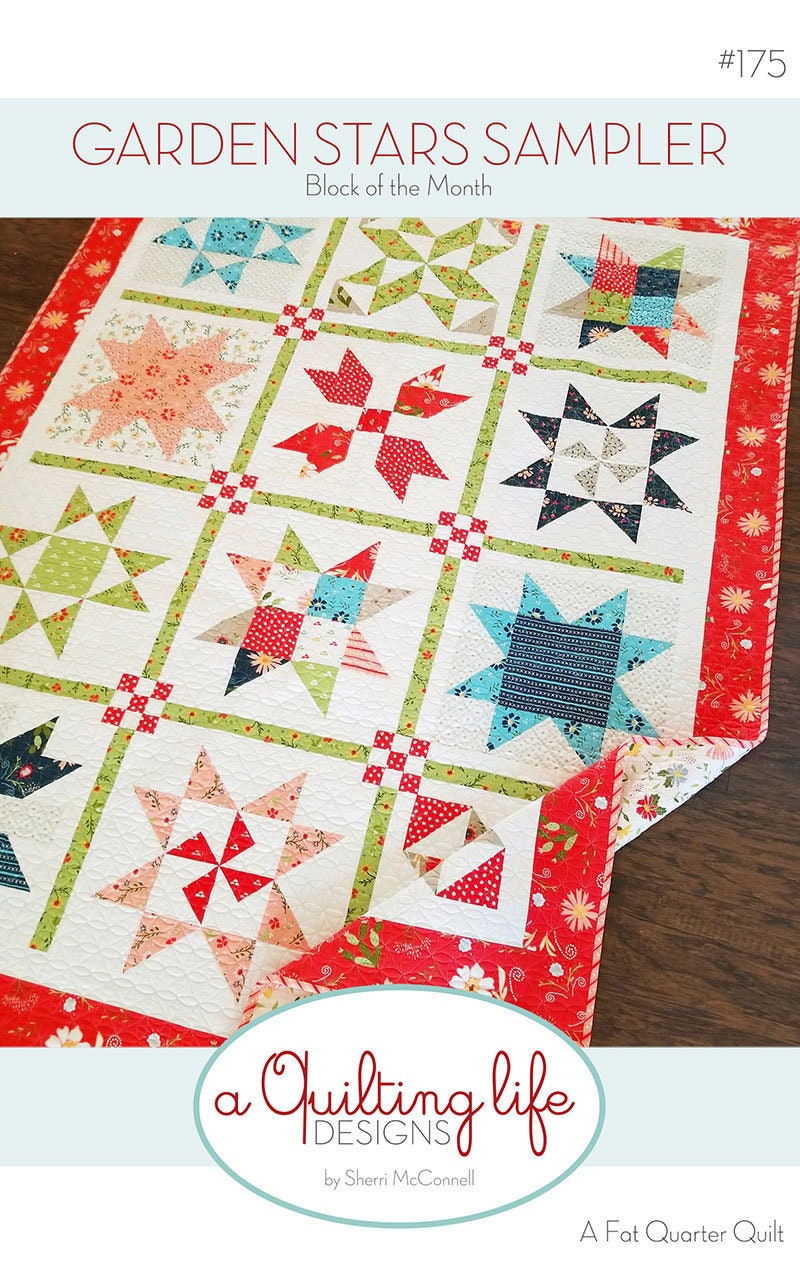 Garden Stars Sampler Quilt Paper Pattern #175 - Etsy