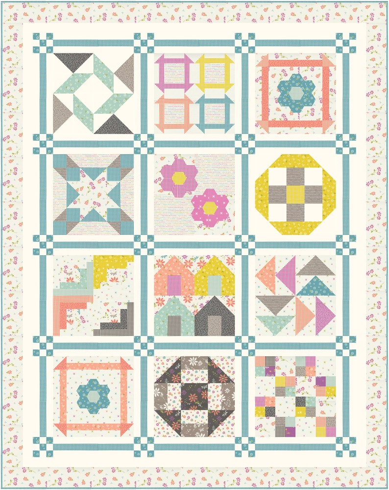 Summer Fun Block of the Month Quilt Pattern 213 paper - Etsy